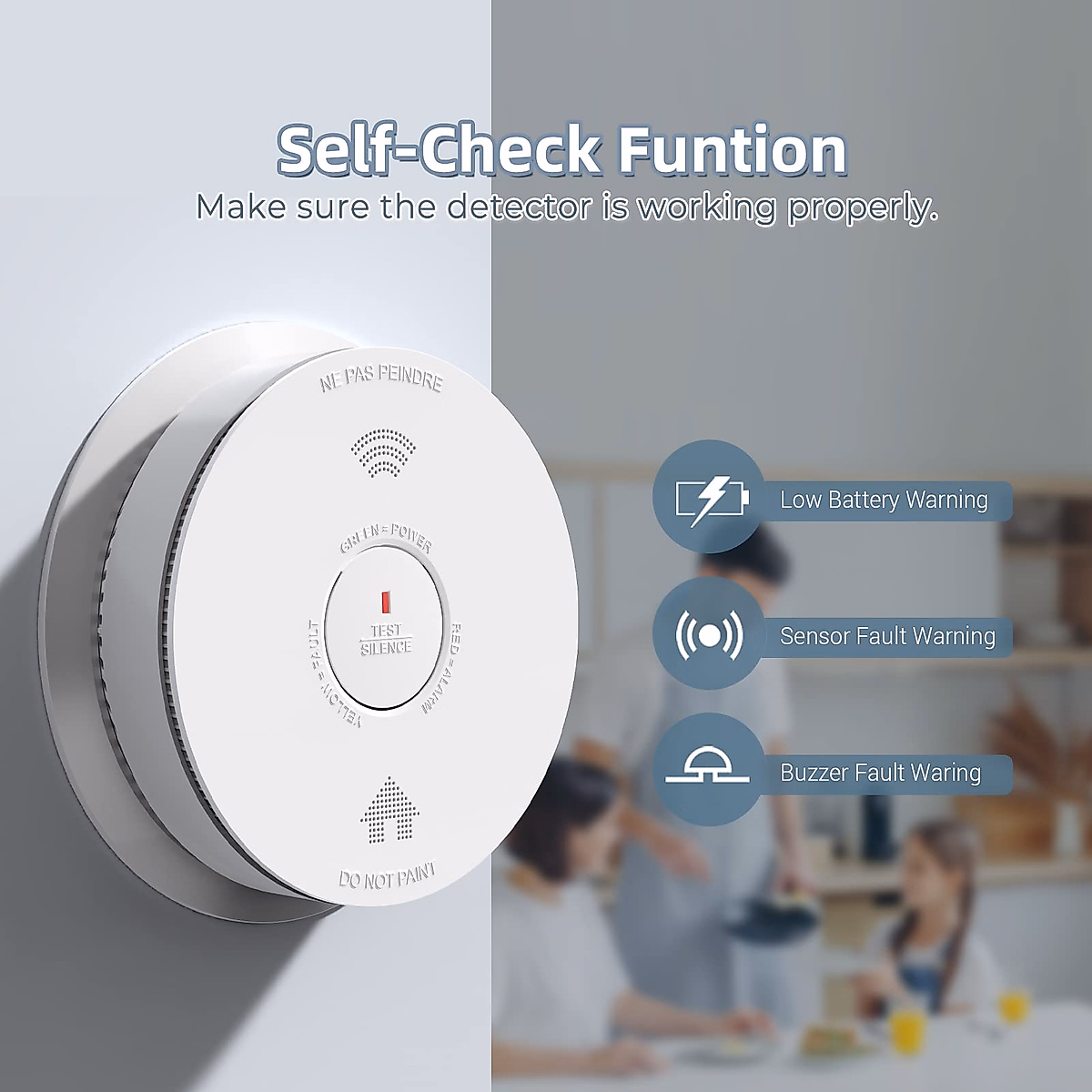 Smoke Detector Carbon Monoxide Detector Combo Standalone Model 2 Packs & Smoke Detector Carbon Monoxide Detector Combo 2.4G WiFi Model 2 Packs