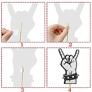 12pcs Rock and Roll Centerpiece Sticks Glitter Rock Music Party Centerpieces for Table Rock and Roll Party Table Toppers for Born to Rock Party Rockstars Birthday Party Baby Shower Supplies