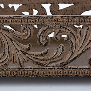 Acanthus Leaf Design Cast Metal Guest Towel Holder