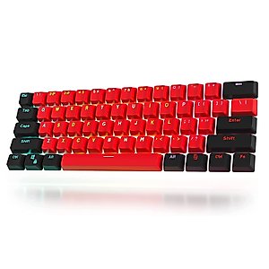 Meideli 104Pcs Gaming Keyboard Caps, Universal Keycaps for Mechanical Keyboard, ABS Backlight Wear-Resistant Key Caps Replacement Keyboard Accessories Black Red