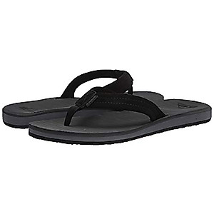 Quiksilver Men's Carver Suede 3 Point Flip Flop Athletic Sandal, Grey 1, 11