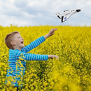 Lewtemi Set of 36 Space Shuttle Gliders, Space Shuttle Toys Plane Flying Toys for Boys and Girls Foam Airplane Glider for Outer Space Party Favors Birthday Party Indoor and Outdoor