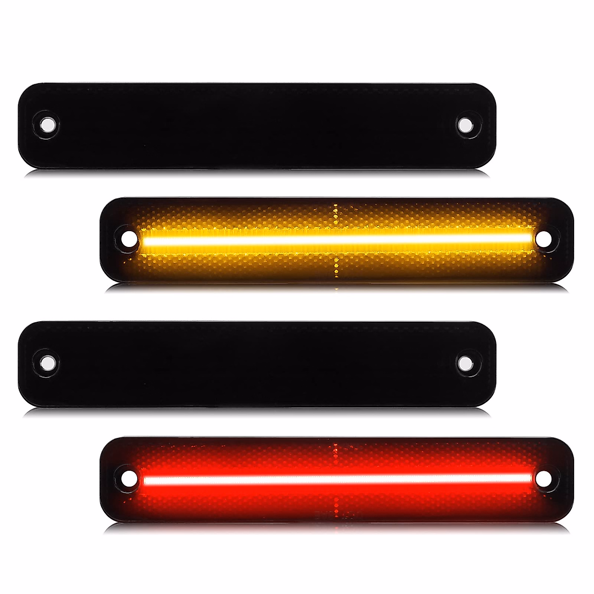 SHINEFIT LED Side Bumper Marker Lights Replacement for F0rd F100 F150 F250 F350 F500 Truck 1973-1979/ Bronco 1978-1979/ Econoline E100 E150 E250 E350 1975-1991, Smoke Lens