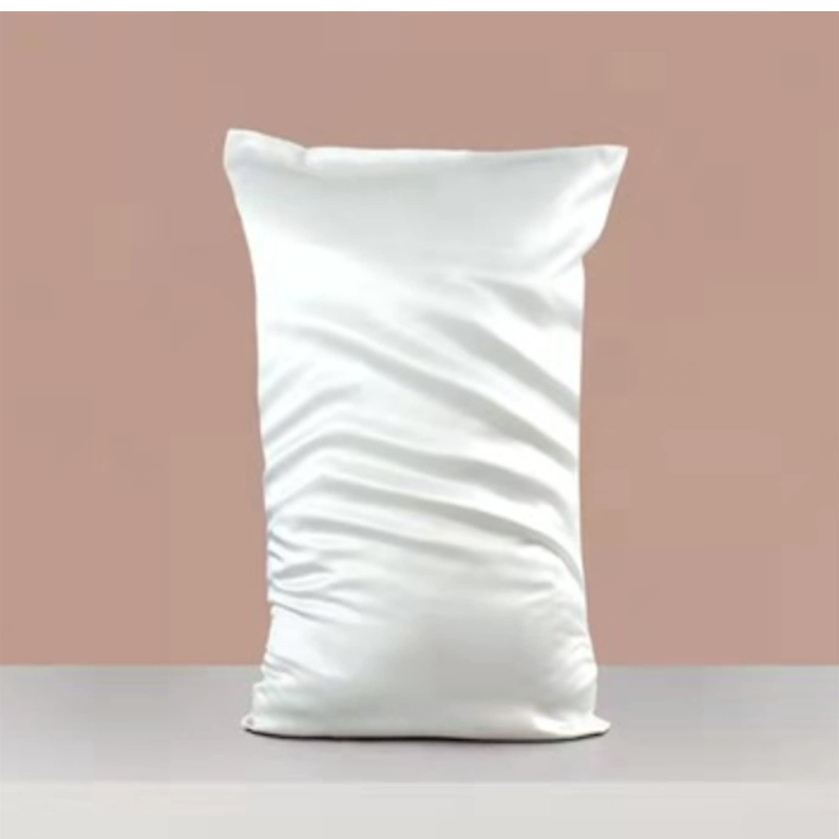 Oeko-TEX Certified White Silk Pillow Cases Made in USA, 100% Real Silk Pillowcase for Hair and Skin, 22 Momme Natural Mulberry Silk Cooling Pillow Cases Standard Size,1 Pc 20"x26" (Standard, White)