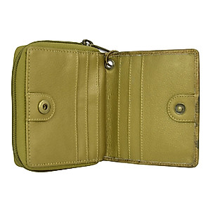 Anuschka Women’s Original Hand-Painted Leather RFID Zip Organizer Wallet