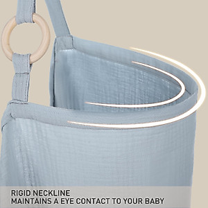 Romart Muslin Nursing Covers for Breastfeeding: 2 Pack Privacy Breathable Cotton Breastfeeding Apron with Rigid Hoop and Adjustable Strap, Multi Use for Stroller Cover