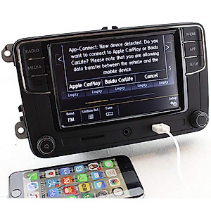 CarPlay 6.5in MIB RCD330 Touchscreen 187B 6RD035187 B Replacement for VW Jetta Golf MK5/MK6 CC Caddy Polo EOS Passat Scirocco Tiguan Touran Transporter