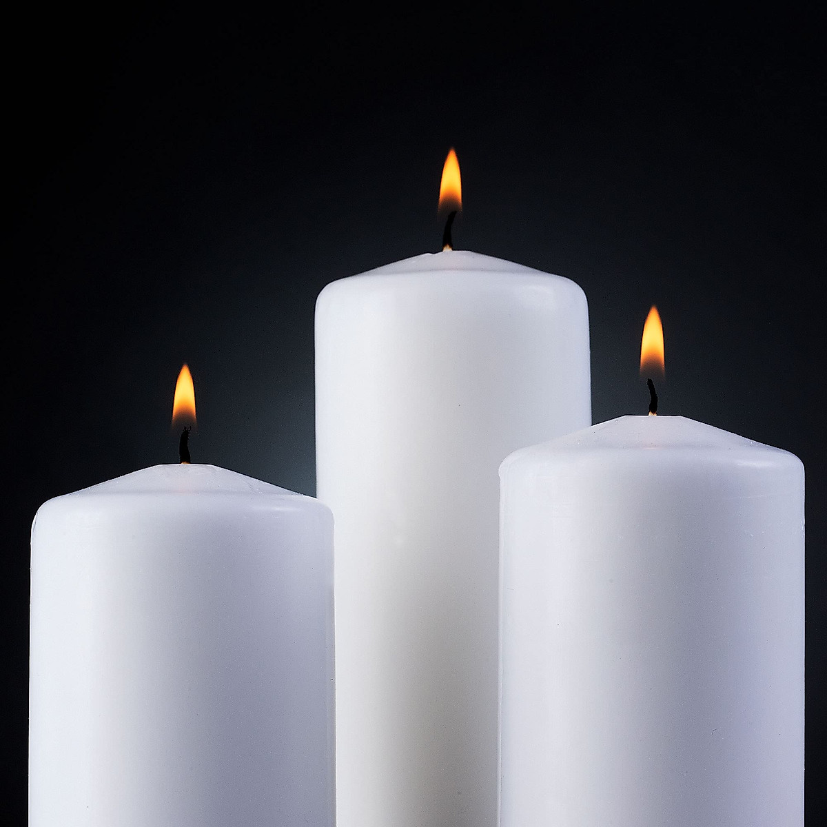 SPAAS White Pillar Candles - 9 Pack | 6 Inch Large White Dripless Pillar Candles | Long Burning Unscented Pillar Candles for Home Décor, Memorial, Vigil, Parties, Wedding, Decorative Lantern