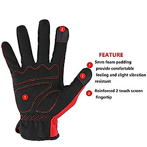 DULFINE High Performance Work Gloves For Men(3 Pairs Pack), High Dexterity Touch Screen For Multipurpose,Excellent Grip (Large)