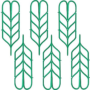 Jashem Garden Trellis for Climbing Plants 6 PCS Plastic Indoor Trellis for Potted Plants Green Stackable Mini Climbing Plant Stupport DIY Flower Pot Support for Pea Vegetable Clematis (6 Packs)