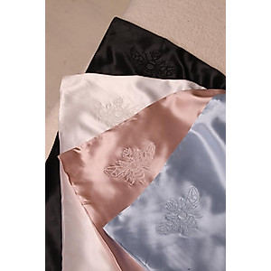 QUEEN BEE SILK - Silk Pillowcase for Hair and Skin - 22 Momme Mulberry Silk - Charmeuse Weave - Envelope Closure - Standard Size - White