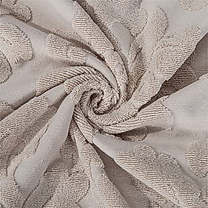ZHAOLEI Soft Warm Cotton Blanket Adult Full Queen Size Floral Pattern Jacquard Summer Towel Blankets on The Bed (Color : Gray, Size : 200cmx230cm)