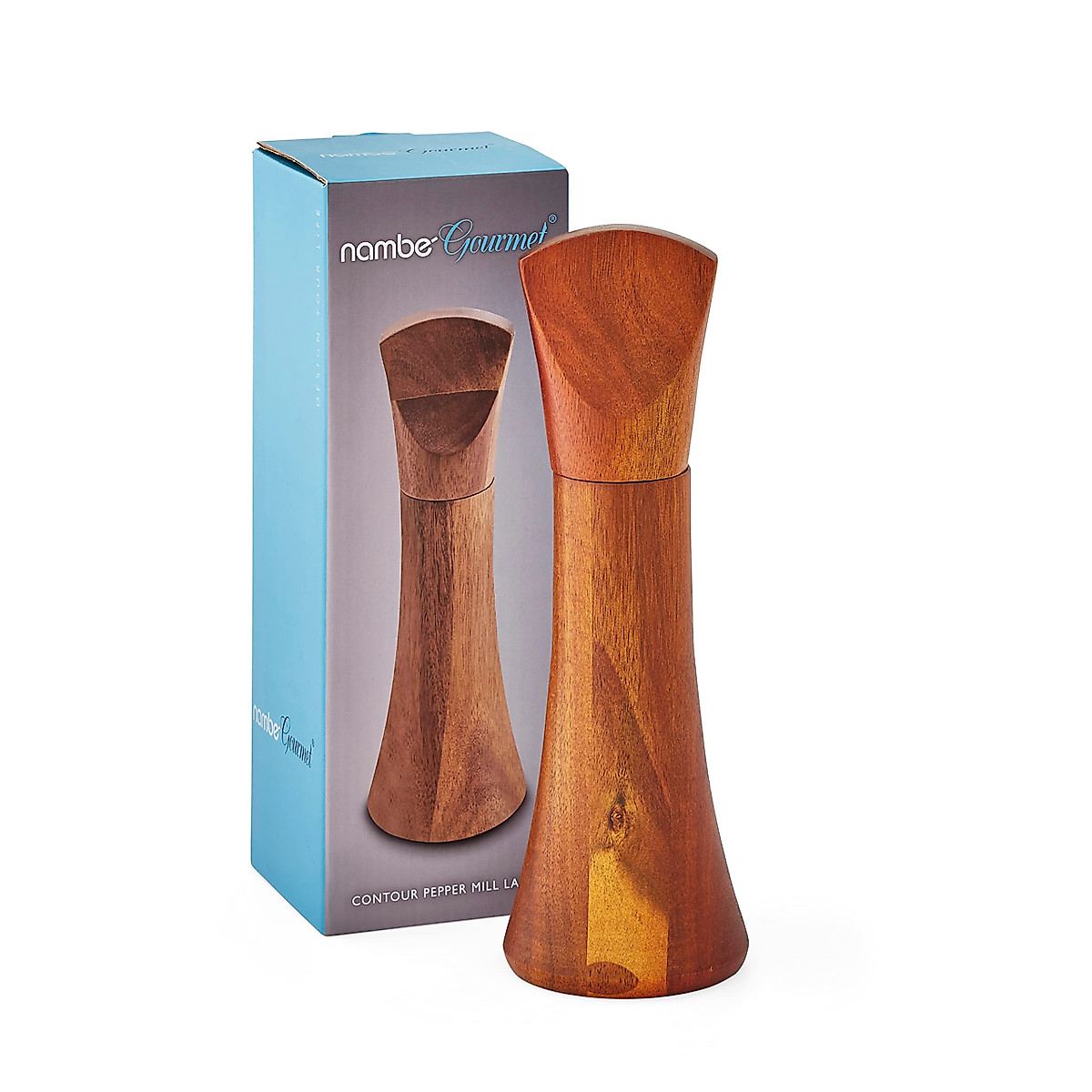 Nambe Contour Pepper Mill, 9.5-Inch