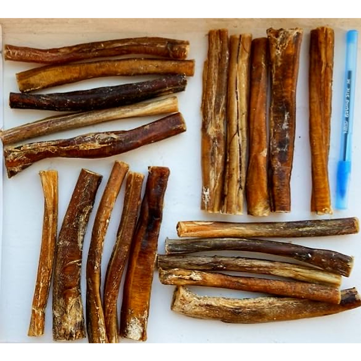 pawpawlemon Bully Sticks for Dogs (6 inch Pack of 20) | Long Lasting Natural Dog Chew | Single Ingredient 100% Beef Pizzle | Packed in The USA | Standard Thickness