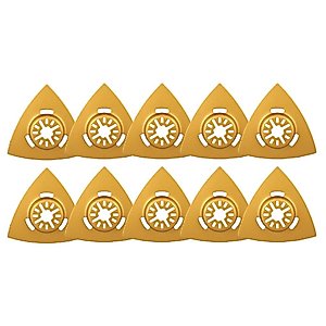 3 1/8 Triangular Carbide Rasp 10 Pack - Universal Arbor for Fein Multimaster, Dremel, Bosch, Craftsman, Rockwell, Makita, Milwaukee and more.