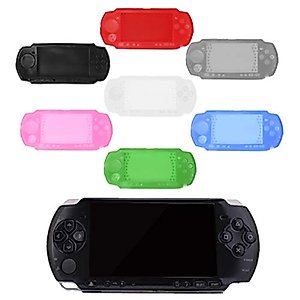 Silicone Rubber Case Protective Soft Gel Cover Skin Shell for PSP2000 PSP 2000 3000 PSP3000 (Blue)