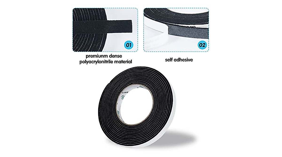 High Temp BBQ Smoker Gasket Seal - 17ft Self Stick Tape