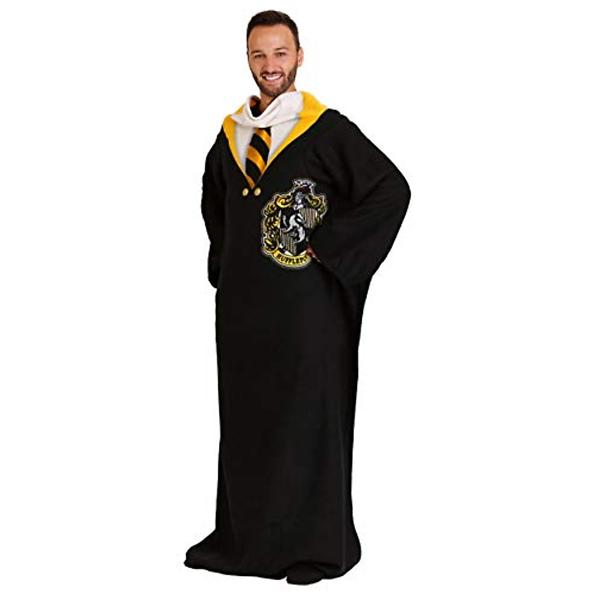 Northwest Comfy Throw Blanket with Sleeves, 48 x 71 Inches, Hufflepuff Rules