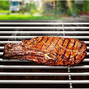 Stanbroil Stainless Steel Cooking Grates for Weber Summit 600 Series Summit E/S 640/650/660/670 Gas Grills with a Smoker Box, Replacement Parts for Weber 67552 - Set of 3