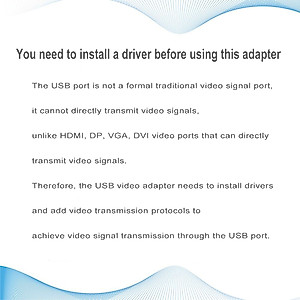 USB to VGA Adapter for Monitor, VGA to USB 3.0/2.0 Converter 1080P Multi-Display Video Cable for Laptop Desktop PC to Monitors, Projector, TV. (Not Support Chromebook)