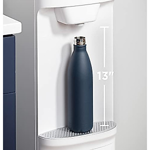 GE Top-Loading Hot and Cold Water Dispenser | 5 Gallon Water Cooler for Home or Office | 2 Temperature Settings | Taller 13" Dispenser Height | Freestanding with Child Safety Lock | White