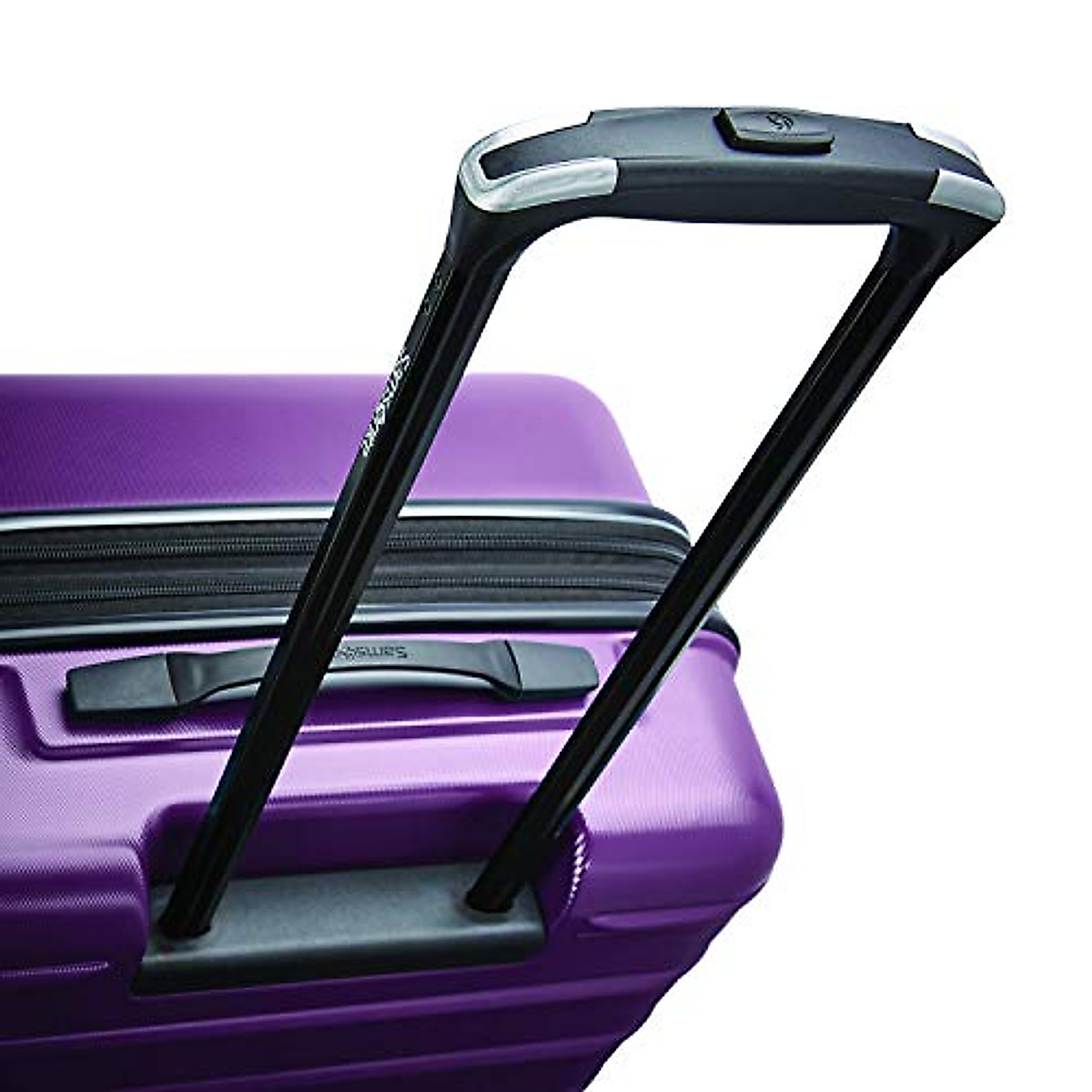 Samsonite Omni 2 Hardside Expandable Luggage with Spinner Wheels, Checked-Medium 24-Inch, Purple