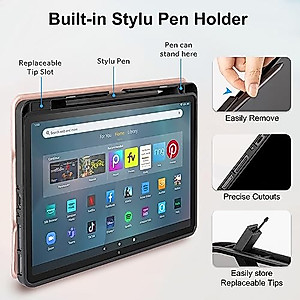 CoBak Case for All-New Amazon Fire Max 11 Tablet 2023 Release with Built-in Pencil Holder - Ultra Slim Smart Cover with Auto Wake/Sleep