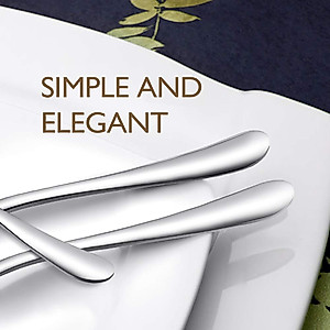 Teivio Silverware Set, Flatware Set Mirror Polished, Dishwasher Safe Service for 6, Include Knife/Fork/Spoon with Bamboo 5-Compartment Silverware Drawer Organizer Box (36 piece, Silver)