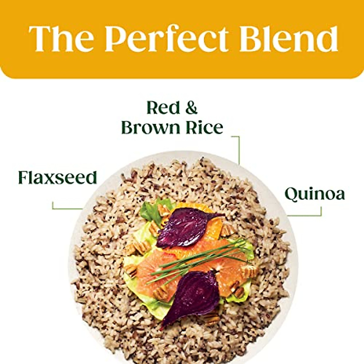 SEEDS OF CHANGE Organic Quinoa, Brown & Red Rice with Flaxseed, Microwaveable Ready to Heat, 8.5 Ounces (Pack of 6)
