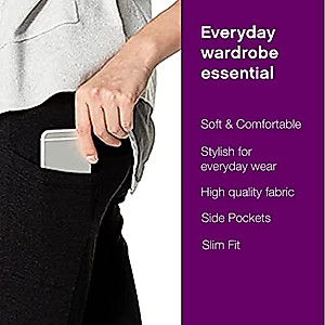 No nonsense womens Cotton Lounge Legging With Pocket Hosiery, Black, 2X US