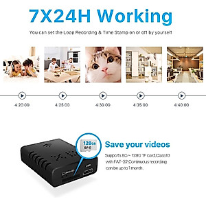 WCFHS Wireless WiFi IP Camera,HD1080P Remote Camera,WiFi Baby Monitor Camera,HD Surveillance Camera with Night Vision,Motion Detection,Cloud Storage Viewing for Security withiOS Android APP