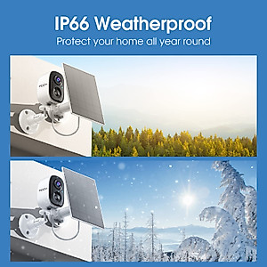 ROCK WiFi Camera Outdoor, 1080P Battery Powered AI Motion Detection, Bullet Surveillance Cameras for Home Security System with Siren Alarm, Night Vision, Waterproof Cloud/SD