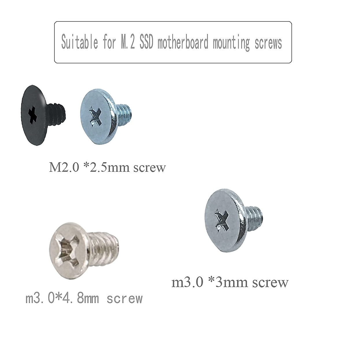 m.2 Screws Kit,PCIe NVMe M.2 SSD Mounting Screws ，Multi-Specification Hard Disk mounting Screws