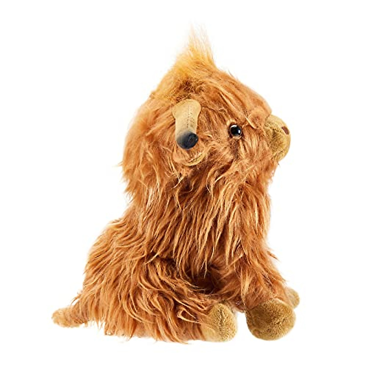 BULINGNA Highland Cow Stuffed Animals, Realistic Fluffy Scottish Cow Plush Toy Doll Gift for Adults Kids (Brown B)
