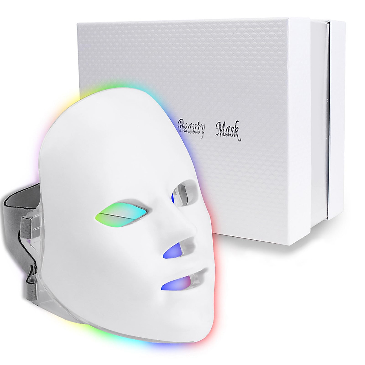 Meifuly Light Therapy Face Mask, 7 Colors L E D Facial Face Mâsk