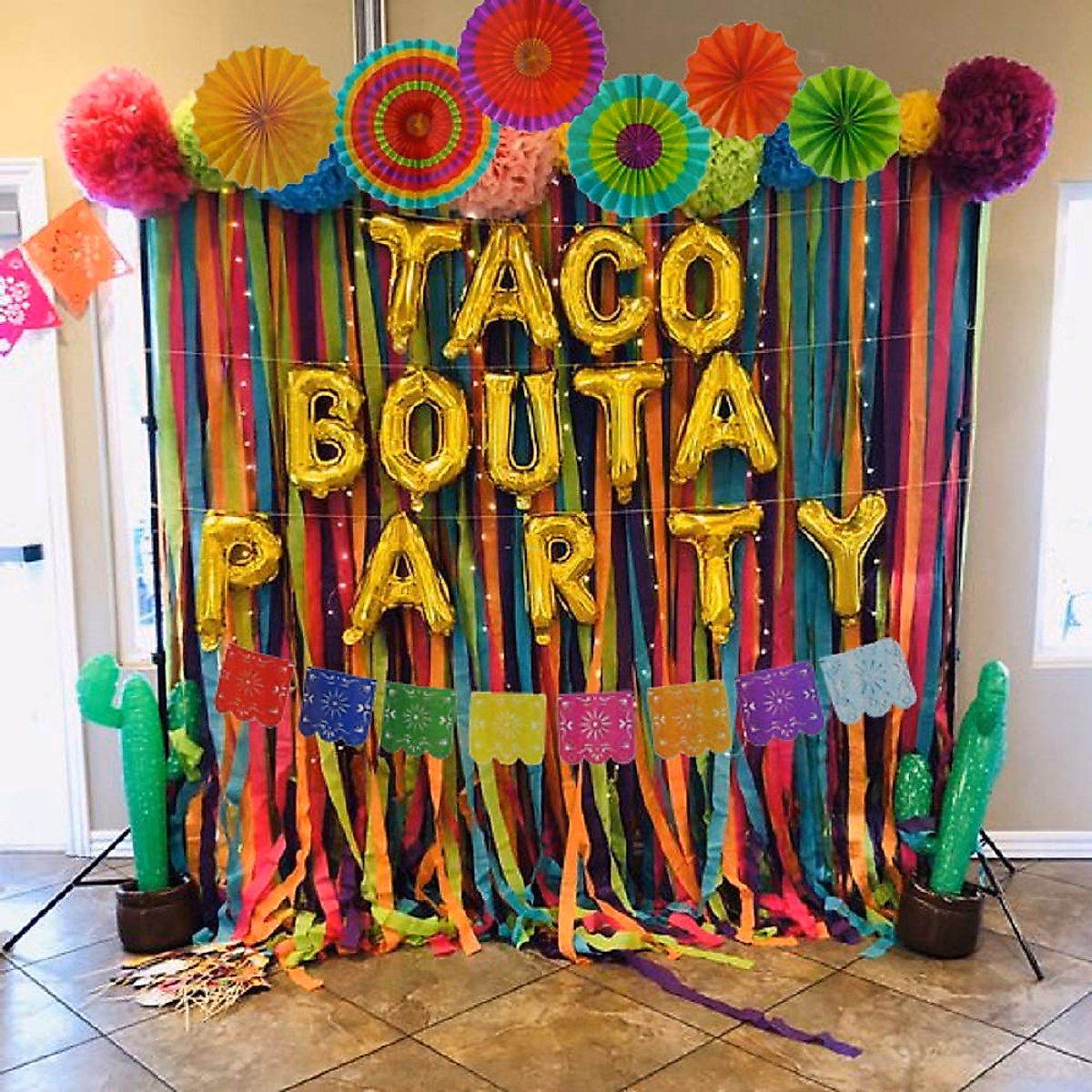 JeVenis 10 PCS Taco Bout A Party Banner Fiesta Banner Mexican Party Decorations Cinco De Mayo Birthday Party Fiesta Baby Shower Supplies