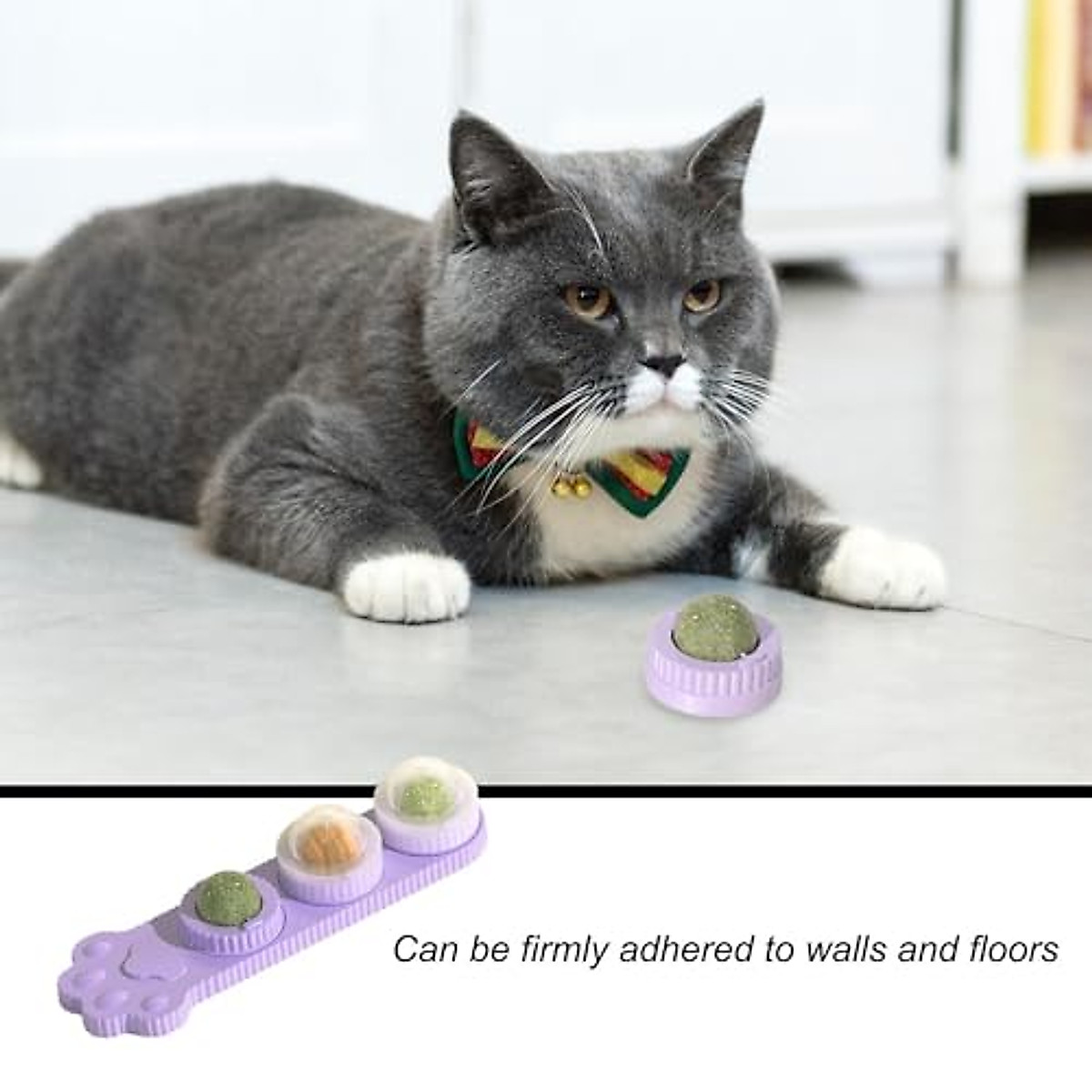Catnip Chew Toys, Kitten Catnip Balls, Cats Balls Treats Set, Cat Teeth Cleaning Toys, Natural Catnip Balls, Engaging Catnip Playthings, Fun and Interactive Toy for Cats