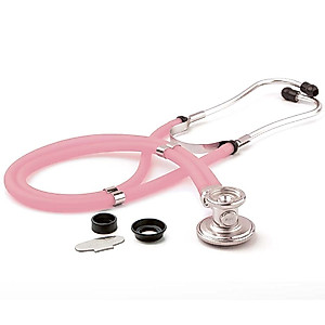 ADC Adscope 641 Sprague Stethoscope with 5 Interchangeable Chestpiece Options, 30 inch Length, Frosted Magenta
