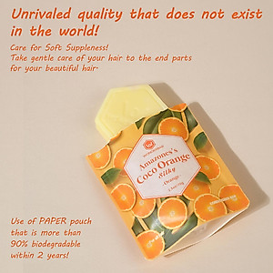 Damaged Hair -Silky Treatment - pH balanced, 100% Plastic Free Packaging, Paraben and Silicon Free, Sweet almond Oil (Orange) (Orange)