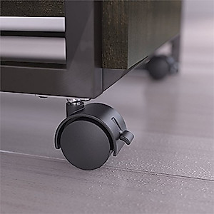 Bush Furniture Refinery 62W Industrial Desk with 3 Drawer Mobile File Cabinet in Rustic Gray