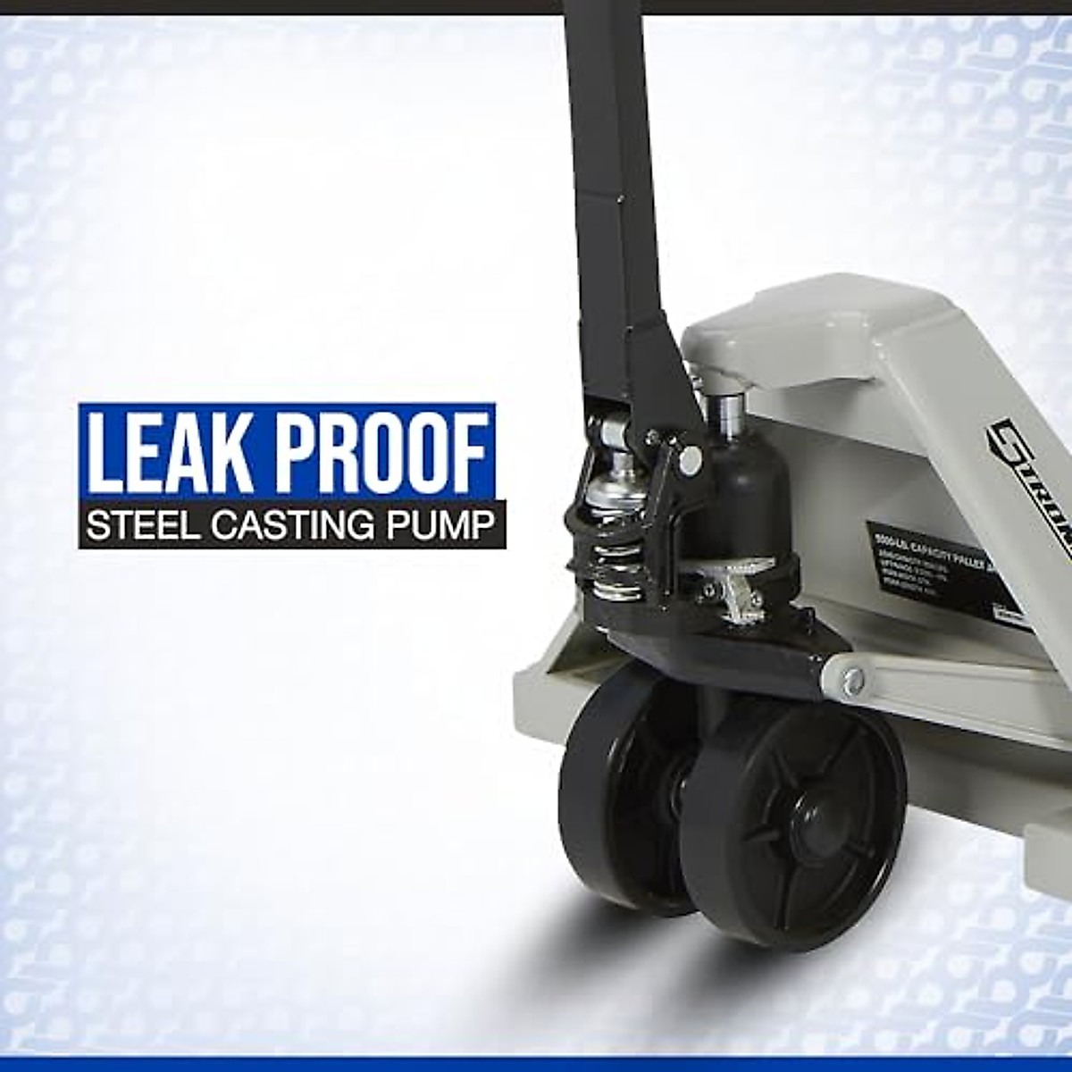 Strongway Pallet Jack Fork Pallet Truck - 63.5in L x 27in W (5500LB Capacity)