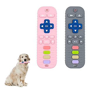 QZONELIFE Dog Chew Toys 2pcs Tough Dog Toys for Aggressive Chewers Durable Tough Silicone Chew Toy for Medium/Large Breed Dogs Long Lasting Interactive Dog Toys