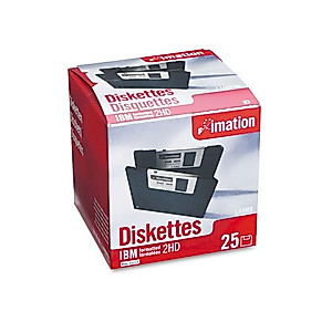Imation 3.5 Inch Diskettes IBM-Formatted DS/HD 25/Pack Low Torque Antistatic Design