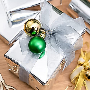 RUSPEPA Silver Metallic Wrapping Paper - Solid Color Paper Perfect for Wedding, Birthday, Christmas, Baby Shower - 17.3 Inches X 32.8 Feet