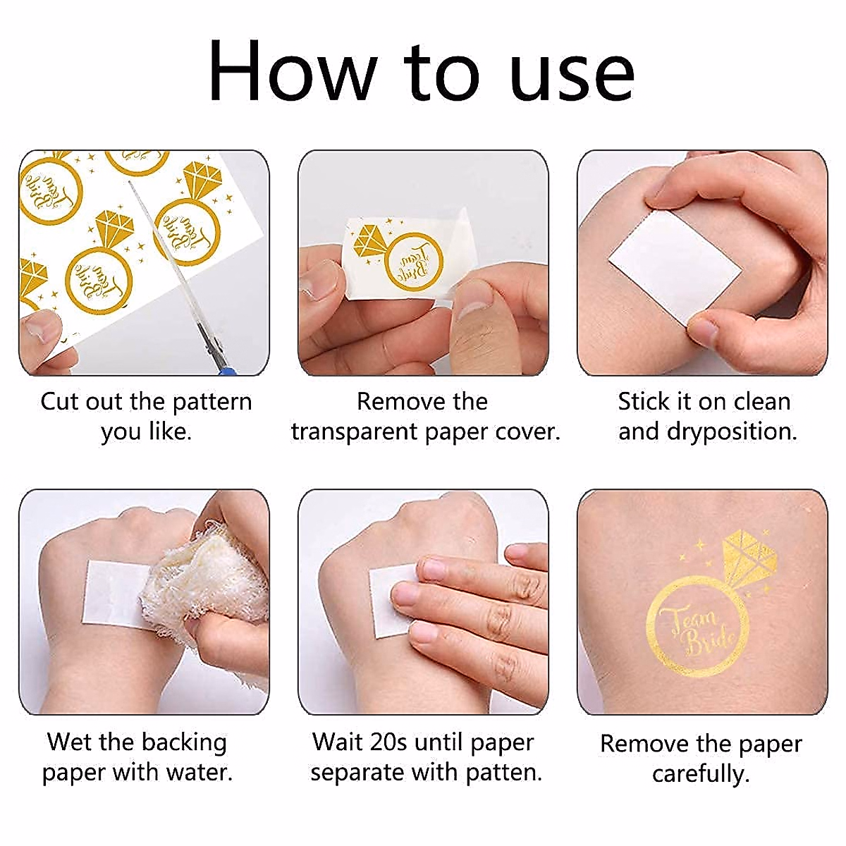 Custom The Groom Face Temporary Tattoos Adult, Personalized Fake Tattoos for Funny Bachelorette Party, Temporary Tattoos for Women,15 tattoos in One Paper