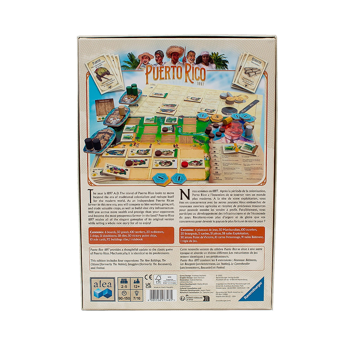 Ravensburger Puerto Rico 1897 Board Game - Strategic Gameplay for Kids and Adults | Enhanced with New Art and Storyline | Expanded Content for Increased Challenge | Ideal for Ages 12 and Up