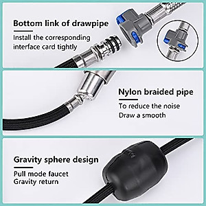 Kitchen Faucet with Pull Down Sprayer and Deck Plate Modern Single Handle 360°Swivel High Arc Brushed Nickel Sink Faucet Stainless Steel Kitchen Sink Tap, 3-Modes Spray