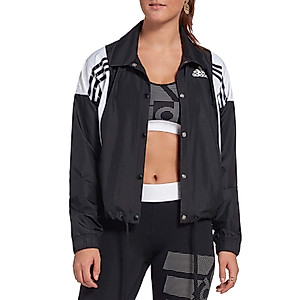 adidas Womens W COACH 3S JKT BLACK Size S