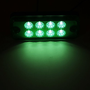 KIMISS Indicator Light Perfectly Sealed Waterproof Surface Mount LED Sign Light 6pcs 8 LED Clearance Side Marker Light Indicator Lamp Truck Trailer Lorry (green)