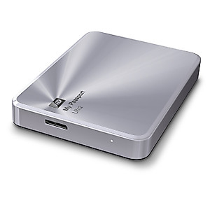 WD 2TB Silver My Passport Ultra Metal Edition Portable External Hard Drive - USB 3.0 - WDBEZW0020BSL-NESN